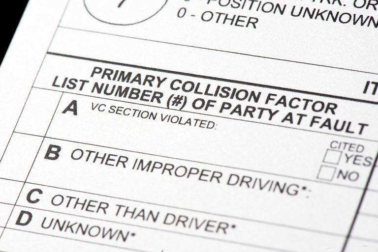 Traffic collision report | Vinson Law